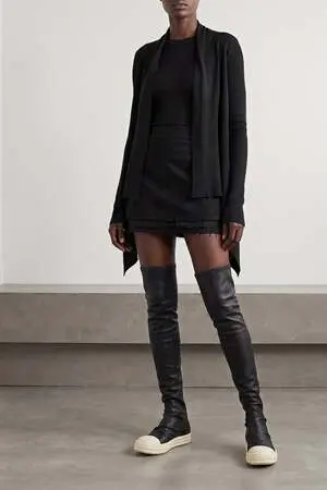 Rick Owens Mini Skirt Raw-cut Hem