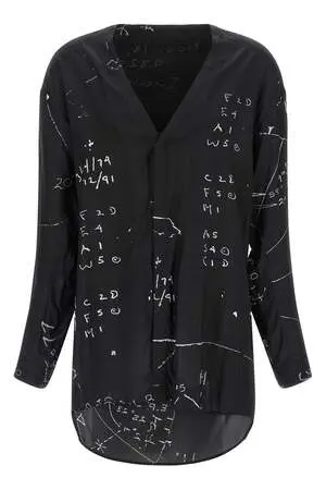 Rick Owens Concordian Shirt With Graphic Print - Black