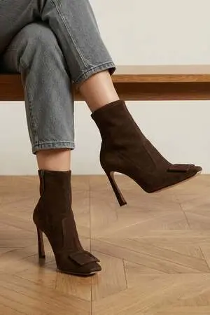 ROGER VIVIER Ankle Boots 'trompette Stitching Bootie 100