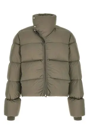 Rick Owens Funnel Neck Puffer Jacket - Green
