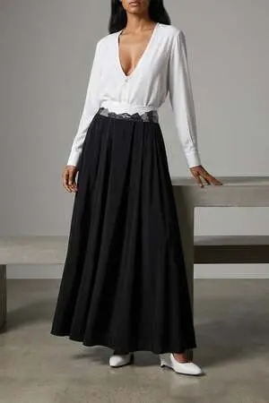 MAISON MARGIELA Maxi Skirt With Taped Detail