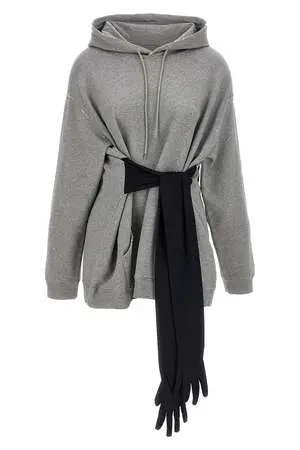 MAISON MARGIELA Hooded Sweatshirt Dress With Integrated Gloves