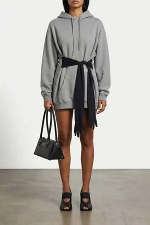 MAISON MARGIELA Hooded Sweatshirt Dress With Integrated Gloves