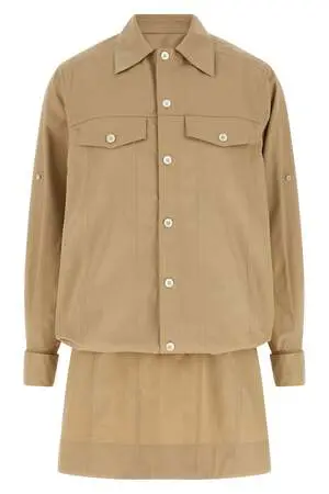 Loewe Layered Mini Dress With Buttoned Pockets