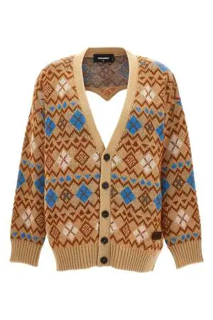 Dsquared2 Cardigan 'heart Vintage Shetland - Multi