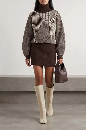 MAISON MARGIELA Mini Dress With Geometric Jacquard