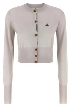 VIVIENNE WESTWOOD Cropped Cardigan With Orb Embroidery