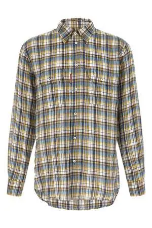 DSQUARED2 Linen Shirt With Red Logo Tag
