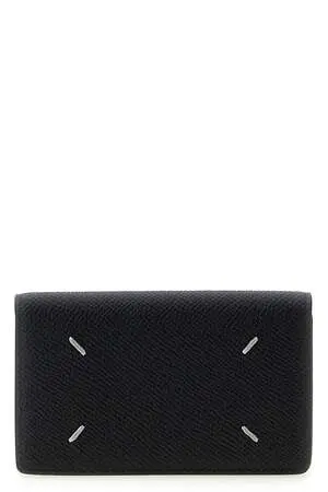 MAISON MARGIELA Cardholder With Contrast Stitches - Black