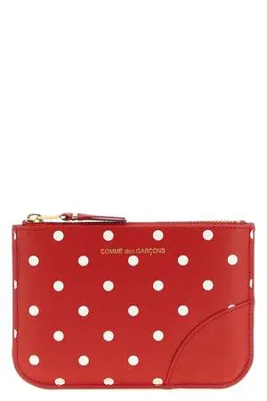 Comme Des Garçons Polka Dots Printed' Cardholder - Red