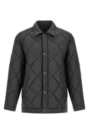 Prada Casual Jacket With Diamond Quilting - Black
