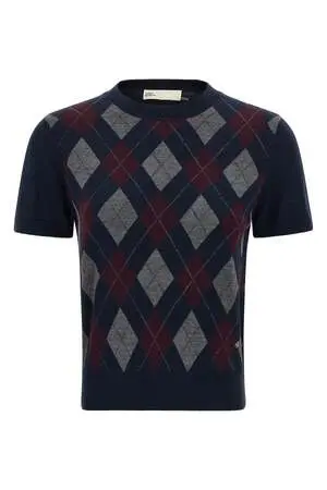 Tory Burch Argyle Sweater - Blue