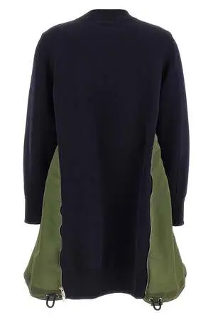 Sacai Sponge Sweat X Nylon Twill' Dress - Multi