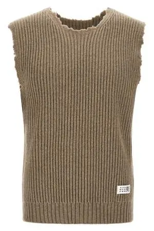 MAISON MARGIELA Numeric Signature' Vest - Beige