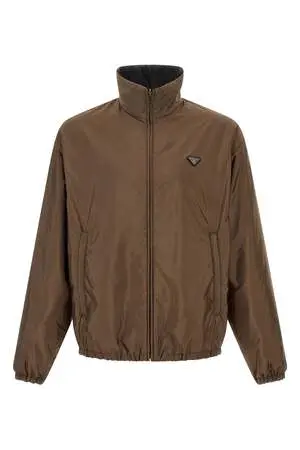 Prada Reversible 're-nylon' Blouson - Brown
