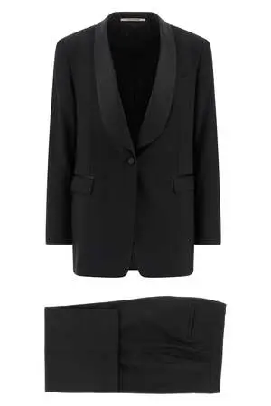 Tagliatore Tuxedo Suit With Shawl Lapel - Black