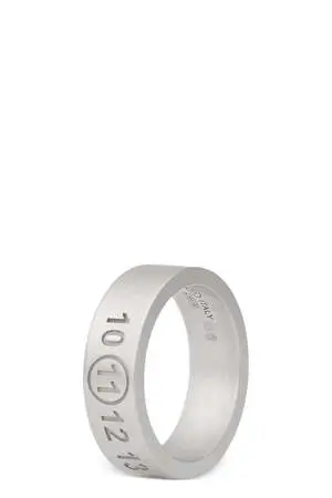 MAISON MARGIELA Ring With Engraved Numbers - Silver
