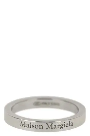 MAISON MARGIELA Ring With Engraved Logo - Silver