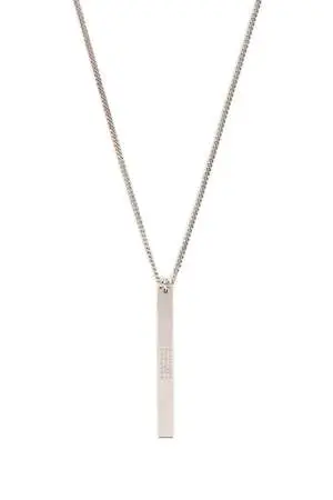 MAISON MARGIELA Numeric Bar' Necklace - Silver