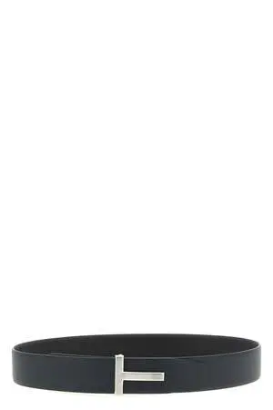 TOM FORD Reversible Grained Leather T Belt