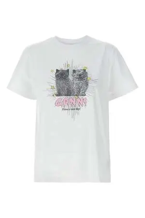 GANNI T-shirt 'basic Jersey Kittens Relaxed