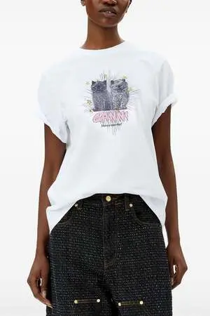GANNI T-shirt 'basic Jersey Kittens Relaxed