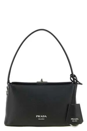 PRADA Midi Saffiano Leather Handbag,
