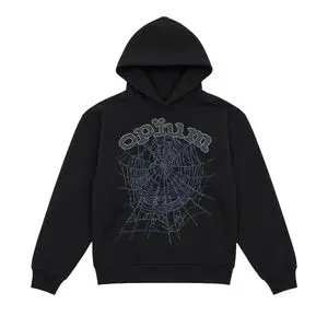 SP5DER Opium X Web Tonal Hoodie - Black