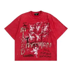 Mixed Emotion Crimson Tee