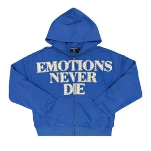 Mixed Emotion End Rhinestone Hoodie