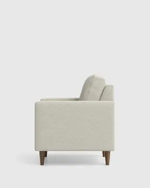 Quince Atlas Midcentury Accent Chair In Performance Basketweave - Snow