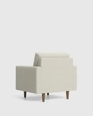 Quince Atlas Midcentury Accent Chair In Performance Basketweave - Snow