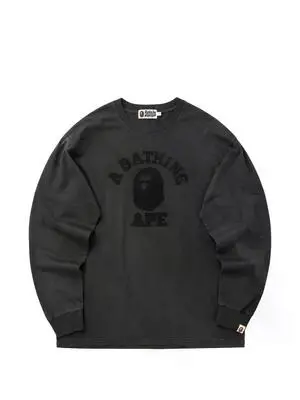 A BATHING APE Garment Dye College Sweatshirt - Grey