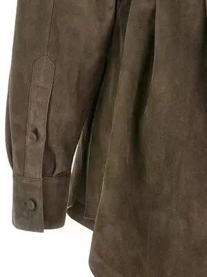 Fendi Belted Suede Blouse