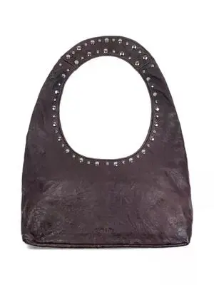 Gimaguas Franca Arrugado Stud-embellished Shoulder Bag - Brown