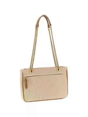Valentino Garavani Vlogo Leather-trim Shoulder Bag