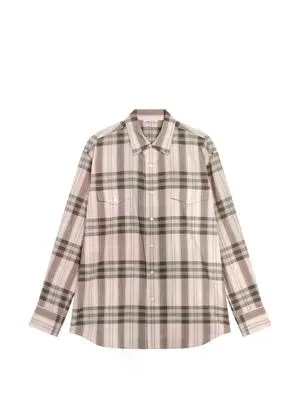Auralee Check-print Pocket-detail Shirt