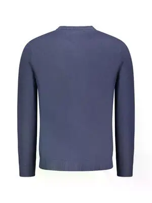 Tommy Hilfiger Logo-embroidered Crew-neck Sweater - Blue