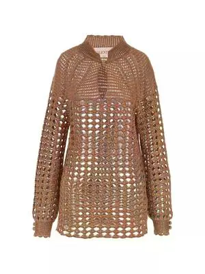 Valentino Garavani Open-knit Linen Sweater