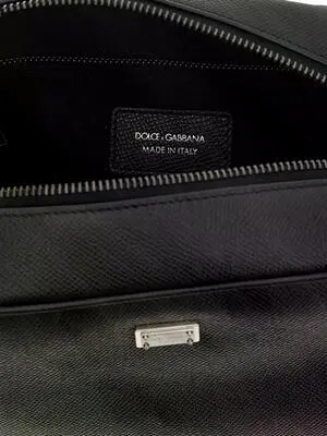 Dolce & Gabbana Logo-plaque Leather Wash Bag