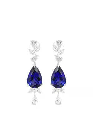 HYT JEWELRY Embellished Pear Tanzanite Earrings