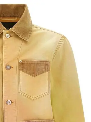 WALES BONNER Corduroy-trim Denim Jacket