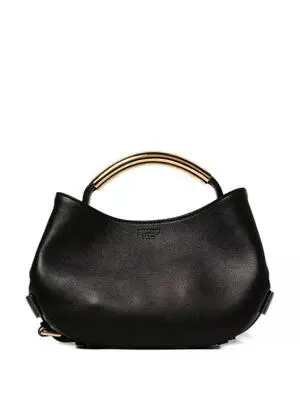 Moschino Metal-handle Leather Shoulder Bag