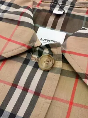 Burberry 2020s Kempton Short Nova-check Belted Trench Coat
