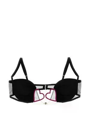 NENSI DOJAKA Heart-motif Mesh-panel Bra