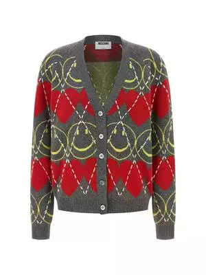 Moschino Argyle-intarsia Wool Cardigan
