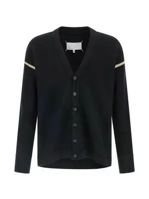 MAISON MARGIELA Patch-detail Knitted Cardigan - Black