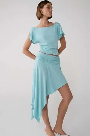 Meshki Talise Modal Hankie Midi Skirt