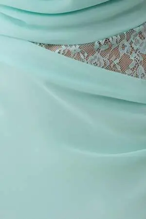 Meshki Arra Chiffon And Lace Halter Maxi Dress