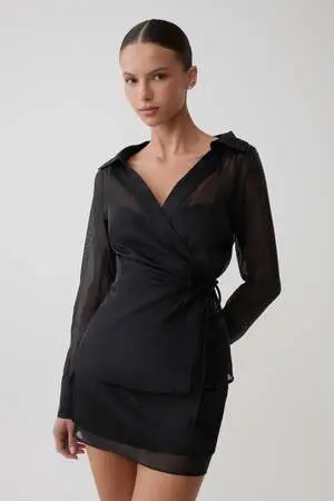 Meshki Frankie Organza Cross Over Shirt